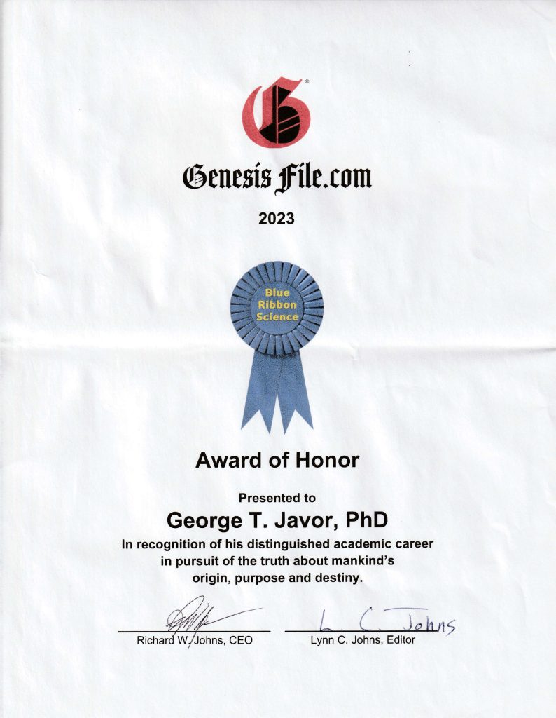 Blue Ribbon Science Honors – Genesis File 2023….